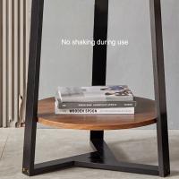 China Light Luxury Sofa Side Table Small Apartment Living Room Coffee Simple Modern Household Round Double-layer for Bed for sale