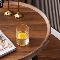 China Living Room Wooden Round Double Side Coffee Table for Small Apartment Simple Computer Desk and Convenient Breakfast for sale