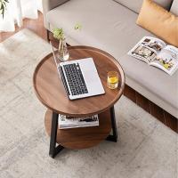 China Living Room Wooden Round Double Side Coffee Table for Small Apartment Simple Computer Desk and Convenient Breakfast for sale