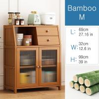 China Y Mail Packing Standing Drawer and Storage Shelves Bamboo Buffet Kitchen Cabinet for Living Room Functionality for sale