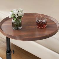 China Functional Living Room Furniture Wood Side Table Mobile Coffee C-shaped Sofa Cabinet Simple Small Square Bedroom Bedside for sale