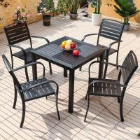 China Outdoor Dining Table, Waterproof Furniture Garden with 4 Chairs for Cafe and Restaurants,Small Coffee for sale