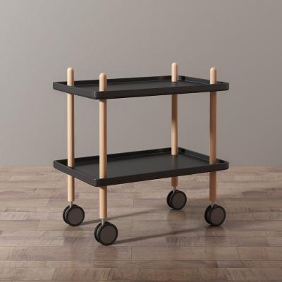 China 2-Layer Trolley Sofa Side Table Cabinet - Portable Bedside for Small Apartments Snacks and Drinks, Coffee for sale