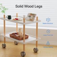 China 2-Layer Trolley Sofa Side Table Cabinet - Portable Bedside for Small Apartments Snacks and Drinks, Coffee for sale