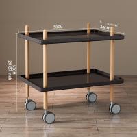 China 2-Layer Trolley Sofa Side Table Cabinet - Portable Bedside for Small Apartments Snacks and Drinks, Coffee for sale