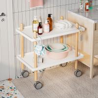 China 2-Layer Trolley Sofa Side Table Cabinet - Portable Bedside for Small Apartments Snacks and Drinks, Coffee for sale