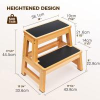 China Home Stool Ottoman Kids Step Stools for Toddlers Bathroom Wood Toddler Kitchen Counter Sink Baby 2 Foot for sale