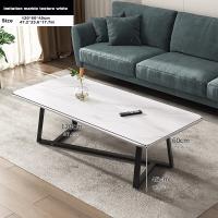 China Living Room Apartment Wood Coffee Table with Metal Frame MANGO Wood Modern Style for sale