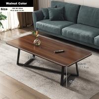 China Living Room Apartment Wood Coffee Table with Metal Frame MANGO Wood Modern Style for sale
