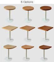 China Round Square PANEL Wood Style Rack Study Table for Modern Design Dining Hall and Cafe Restaurant Eating for sale