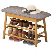 China Simplify Storage Shoe Rack Ottoman with Cushion Seating for Entryway Bedroom Closet and Hallway otomana para zapato for sale