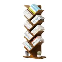 China Tree Shaped Bookshelf 8 Tiers Wood Rack Floor Standing Bookcase Display for CDs Magazine Books in Bedroom Living Room for sale
