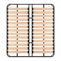 China Thick Solid Wood Board Collapsible Bed in Guest Room Portable Tatami Iron Pipe and Wooden Frame Space Savg room for sale