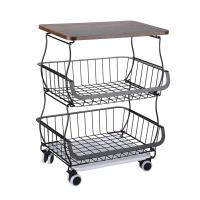 China Kitchen Storage Rolling Cart 3/4 Layer Metal Removable Portable Sundries Rack with Wheel Outdoor Bathroom Organizer for sale