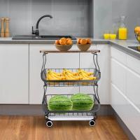 China Kitchen Storage Rolling Cart 3/4 Layer Metal Removable Portable Sundries Rack with Wheel Outdoor Bathroom Organizer for sale