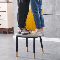 China Dining Chair, PU Leather Seating Chairs Comfortable Upholstered Cushion Seat Room with Metal Legs for Kitchen for sale