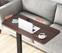 China Over Bed Desk with Wheels Adjustable Rolling Laptop Table Overbed Hospital Tray Sofa Chair Side for sale