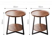 China Modern Double Layer Wooden Coffee Table for Living Room Home Furniture Storage Organizer Rack Shelf for sale