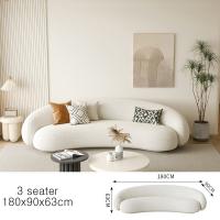 China Curved Sofa Couch for Living Room, Arc Modern Sectional Luxury Upholstery 5-Seat Apartment for sale