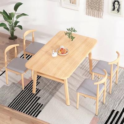 China 5-Piece Wood Indoor Modern Rectangular Dining Table Furniture Set for Kitchen, Room, Breakfast Nook with 4 Chairs for sale
