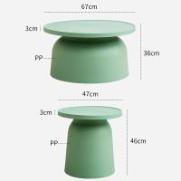 China Nordic Coffee Table Set Round Plastic Cover Modern Living Room Balcony Corner Side Mesa De Noche Outdoor Furniture for sale