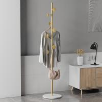 China Luxury Coat Rack Floor Standing Metal Frame Clothes Hanger For Living Room Bedroom Storage Scarf Bag Hat for sale