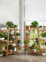 China Corner Plant Stand Potted Flower Shelf Living Room Balcony Lawn Pot for sale