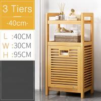 China 50*40*30cm Tilt-Out Laundry Hamper Basket Organizer with Storage Shelf and Thickness 9 wire Bathroom Cabinet Rack Shelf for sale