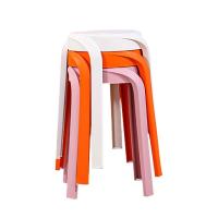China Plastic Stool Dining Room Furniture Household Adult Thick Round Seater Modern Simple Nordic Chair Stacked Stool Celebrity for sale