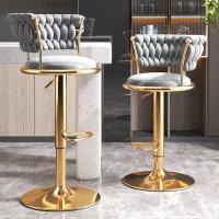 China Adjustable High Bar Chair Modern European Make Up Luxury Minimalist Lounge Chaise Haute Pour Interior Decoration for sale