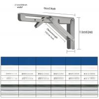 China 2pcs Folding Shelf Brackets Heavy Duty Stainless Steel Collapsible for Table Wall Mounted Type Modern Space Saving DIY for sale