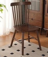 China Adjustable Dining Room Furniture Walnut Solid Wood Color Shape Table Set with Chairs 100% Wooden Lunch and Conference for sale