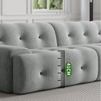 China 2.6m Upholstered Sectional Sofa Modern Linen Fabric 4/5-Seat Couch for Living Room, Apartment, Office for sale