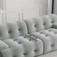 China 2.6m Upholstered Sectional Sofa Modern Linen Fabric 4/5-Seat Couch for Living Room, Apartment, Office for sale