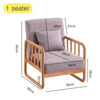 China Japanese-style Sofa Solid Wood Small Apartment Simple Rental Room Dedicated Nordic Living Clothing Store Beauty Salon Recep for sale