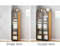 China Kitchen Appliance Shelf Modern Living Room Furniture Display Cabinet Bookcase with Glass Doors and Linen Storage Organizer for sale