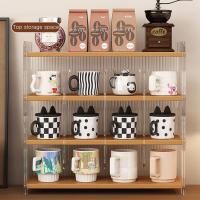 China Acrylic Stationery Storage 3/4 Layers Shelf,Bamboo Desktop Kitchen Bottle Cup Organizer and for Cabinet Mug Stackers for sale