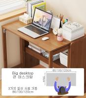 China Household Folding Desk Living Room Large Study Table Office Space Saving Foldable Writing Workbench Home Furniture for sale
