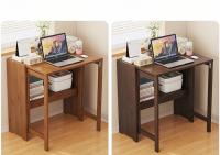China Household Folding Desk Living Room Large Study Table Office Space Saving Foldable Writing Workbench Home Furniture for sale