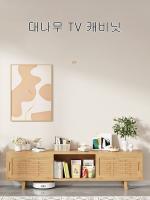 China Mail Packing Home Furniture Large Capacity Natural TV Storage in Modern Living Room Furniture Television Standing Cabinet for sale