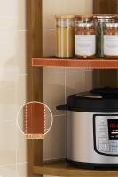 China Y Mail Packing Space-Saving Corner Kitchen Storage Shelves Free-Standing Spice Organizer Holder with Bamboo Material for sale
