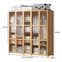 China Storage Closet Cabinet for Blanket Clothing,Wardrobe Organizer Shelf with Doors, Simple Household Cube for sale