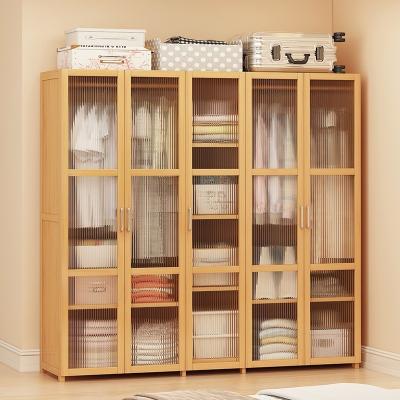 China Freestanding Bedroom Storage Cabinet with Rods Modern Design Style for Clothing Quilts and Blankets Organization for sale