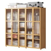 China Freestanding Bedroom Storage Cabinet with Rods Modern Design Style for Clothing Quilts and Blankets Organization for sale