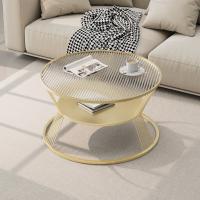 China Minimalist Light Luxury Round Coffee Table for Modern Home Living Room Furniture for sale