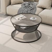 China Minimalist Light Luxury Round Coffee Table for Modern Home Living Room Furniture for sale