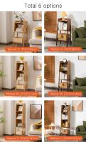 China Living Room Storage Organizer Cabinet with BAMBOO Material Bed Side Night Stand Shelf Rack Bookcase Record Player Ladder for sale