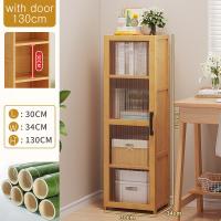 China Bookshelf Cabinet Living Room Floor-to-ceiling Book Shelf Simple Storage Bookcase with Door for sale