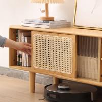 China Living Room Furniture TV Stand with Drawers, Storage Rack Cabinet Standing Shelf Glass Doors Modern for sale