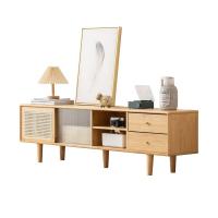 China Living Room Furniture TV Stand with Drawers, Storage Rack Cabinet Standing Shelf Glass Doors Modern for sale